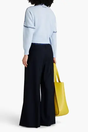 Marni Wool Wide-leg Pants - Navy