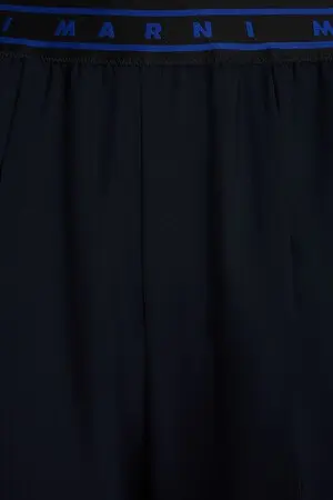 Marni Wool Wide-leg Pants - Navy