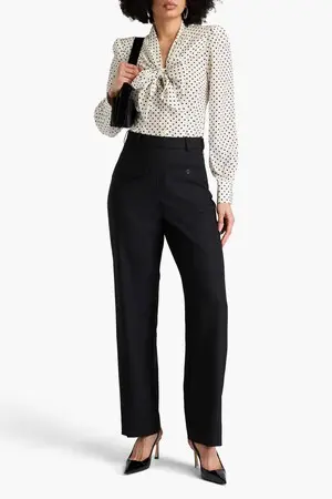 Victoria Beckham Twill Straight-leg Pants
