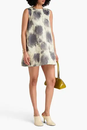 Marni Printed Satin Mini Dress