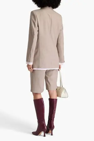 Victoria Beckham Satin-paneled Wool Blazer