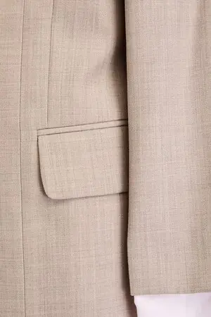 Victoria Beckham Satin-paneled Wool Blazer