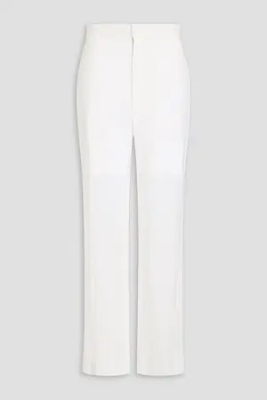 Victoria Beckham Crepe Straight-leg Trousers - White