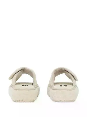 Dolce & Gabbana Terry Logo-embroidered Slippers - Neutrals