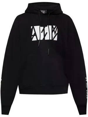 44 LABEL GROUP Logo-print Hoodie - Black