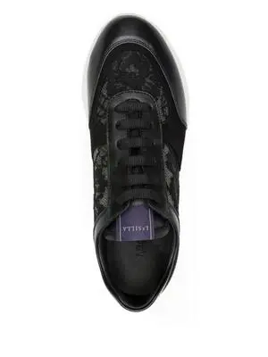 LE SILLA Claire Lace Up Sneakers - Black