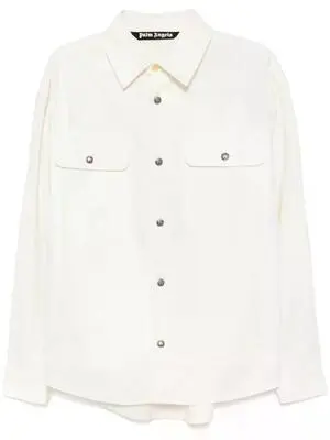 Palm Angels Cotton Overshirt - Neutrals