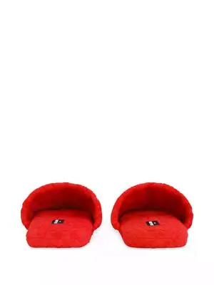 Dolce & Gabbana Logo Embroidered Slippers - Red