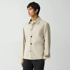 Theory Chore Coat In Stretch Cotton - Earl Grey