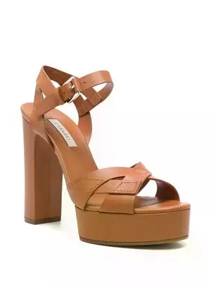 Casadei 130mm Leather Platform Sandals