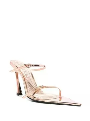MUGLER 95mm Fang Sandals - Pink