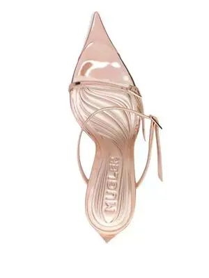 MUGLER 95mm Fang Sandals - Pink
