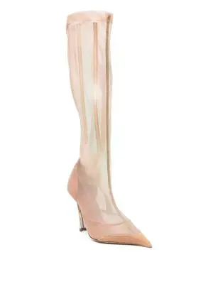 MUGLER 95mm Fang Boots - Neutrals