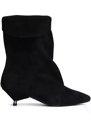 Gisel Moire Kitten Heel Boots For Women