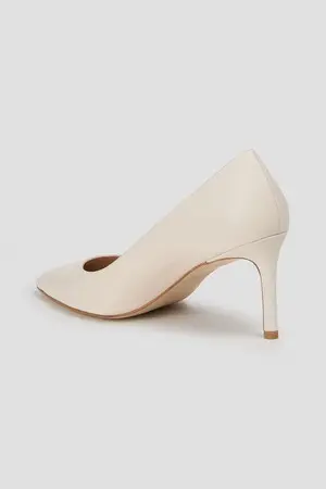 STUART WEITZMAN Leigh 75 Leather Pumps - Ecru