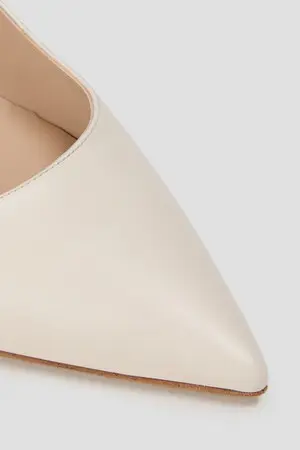 STUART WEITZMAN Leigh 75 Leather Pumps - Ecru