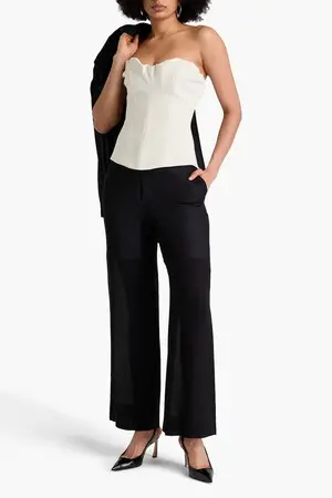 Victoria Beckham Crepe Strapless Bustier Top