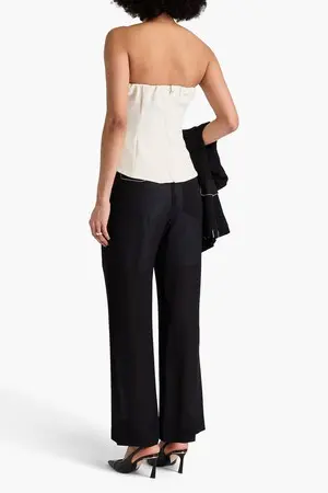 Victoria Beckham Crepe Strapless Bustier Top