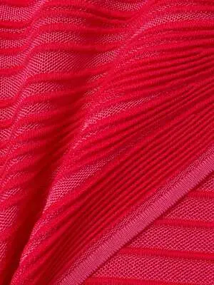 Balmain Wrap-effect Ribbed-knit Mini Dress