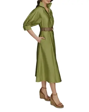 Donna Karan New York Belted A-line Midi Dress