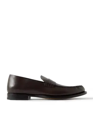 THE ROW Novus Leather Loafers - Brown