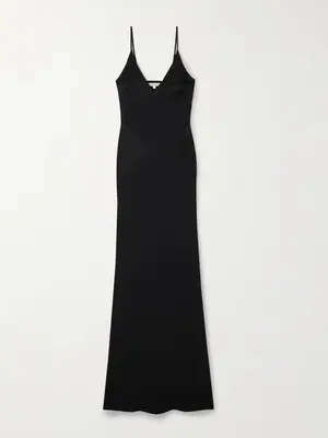 Veronica Beard Francis Crepe And Satin Maxi Dress