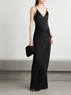 Veronica Beard Francis Crepe And Satin Maxi Dress