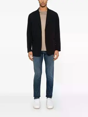 Emporio Armani Single-breasted Blazer - Blue
