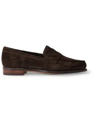 DRAKE'S Charles Suede Penny Loafers