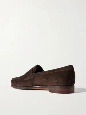 DRAKE'S Charles Suede Penny Loafers