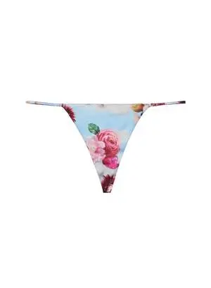 Fleur Du Mal Luxe V-string - Dream Of Fleur Print