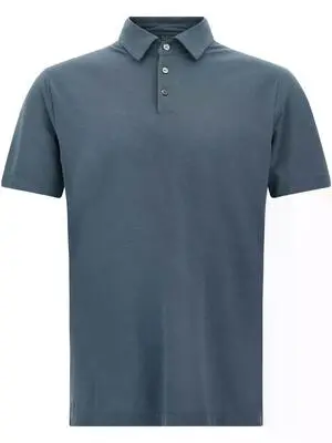 ZANONE Cotton Polo Shirt - Blue
