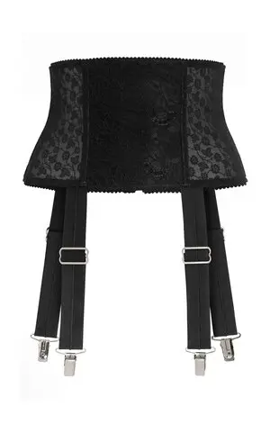 Dolce & Gabbana Lace Corset Waist Belt - Black