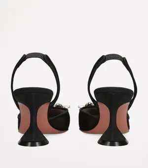 Amina Muaddi Mesh Begum Slingback Pumps 70