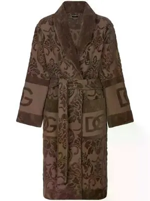 Dolce & Gabbana Logo Bath Robe - Brown