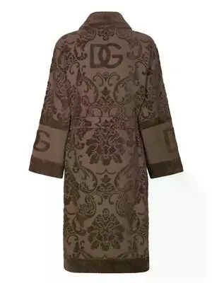 Dolce & Gabbana Logo Bath Robe - Brown