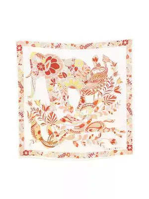 Longchamp Forêt Scarf - White