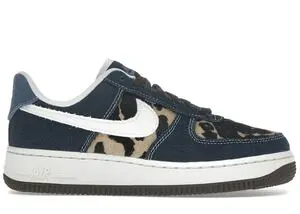 Nike Air Force 1 Low Cheetah Blue Denim Sneakers