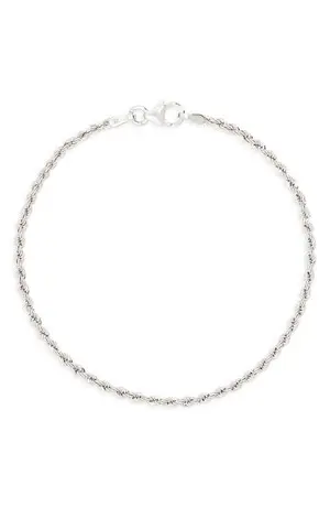 Bony Levy 14k Gold Rope Chain Bracelet - 14k White Gold