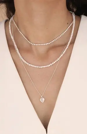 Ettika Layered Charm And Freshwater Pearl Necklace