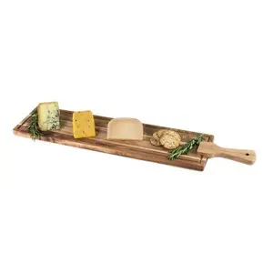 TWINE Rustic Farmhouse Acacia Wood Tapas Board - Brown