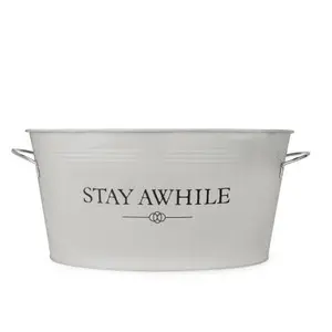 TWINE Stay Awhile Metal Beverage Tub