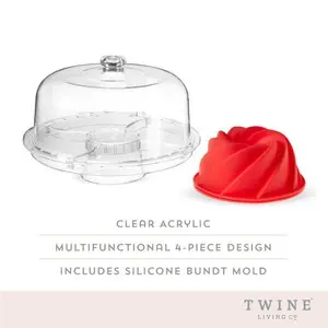 TWINE Multi-functional Acrylic Server With Bundt Cake Mold