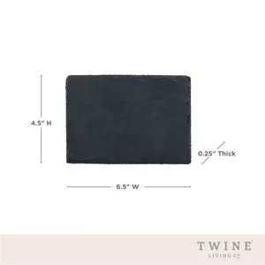 TWINE Slate Tapas Plates Set Of 4