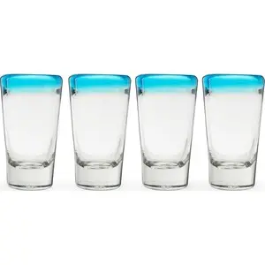 TWINE Segunda Vida Primavera Recycled Shot Glasses Set Of 4 - Clear