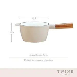 TWINE Wood And Cast Iron Fondue Set
