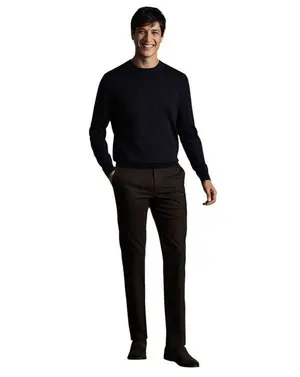CHARLES TYRWHITT Ultimate Non-iron Chinos - Dark Brown