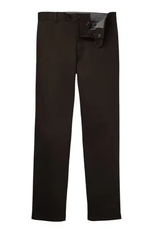 CHARLES TYRWHITT Ultimate Non-iron Chinos - Dark Brown