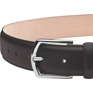 CHARLES TYRWHITT Charles Tyrwhitt Saffiano Leather Belt Dark Chocolate