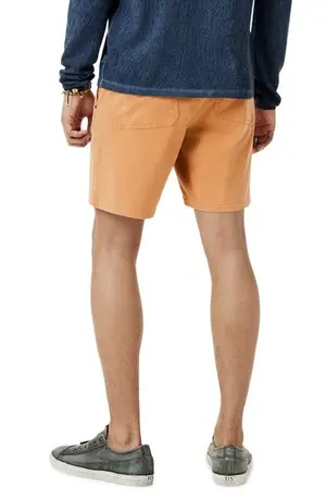John Varvatos Jayden Seamed Cotton Shorts - Copper
